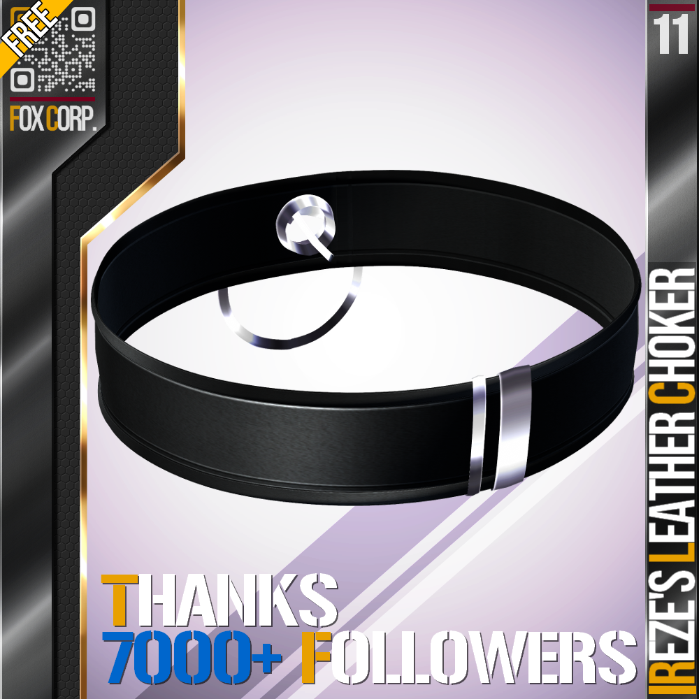 [FREE!] フォロワーさん7000人超え記念 VRoid用 レゼのレザーチョーカー - Reze's Leather Choker ...