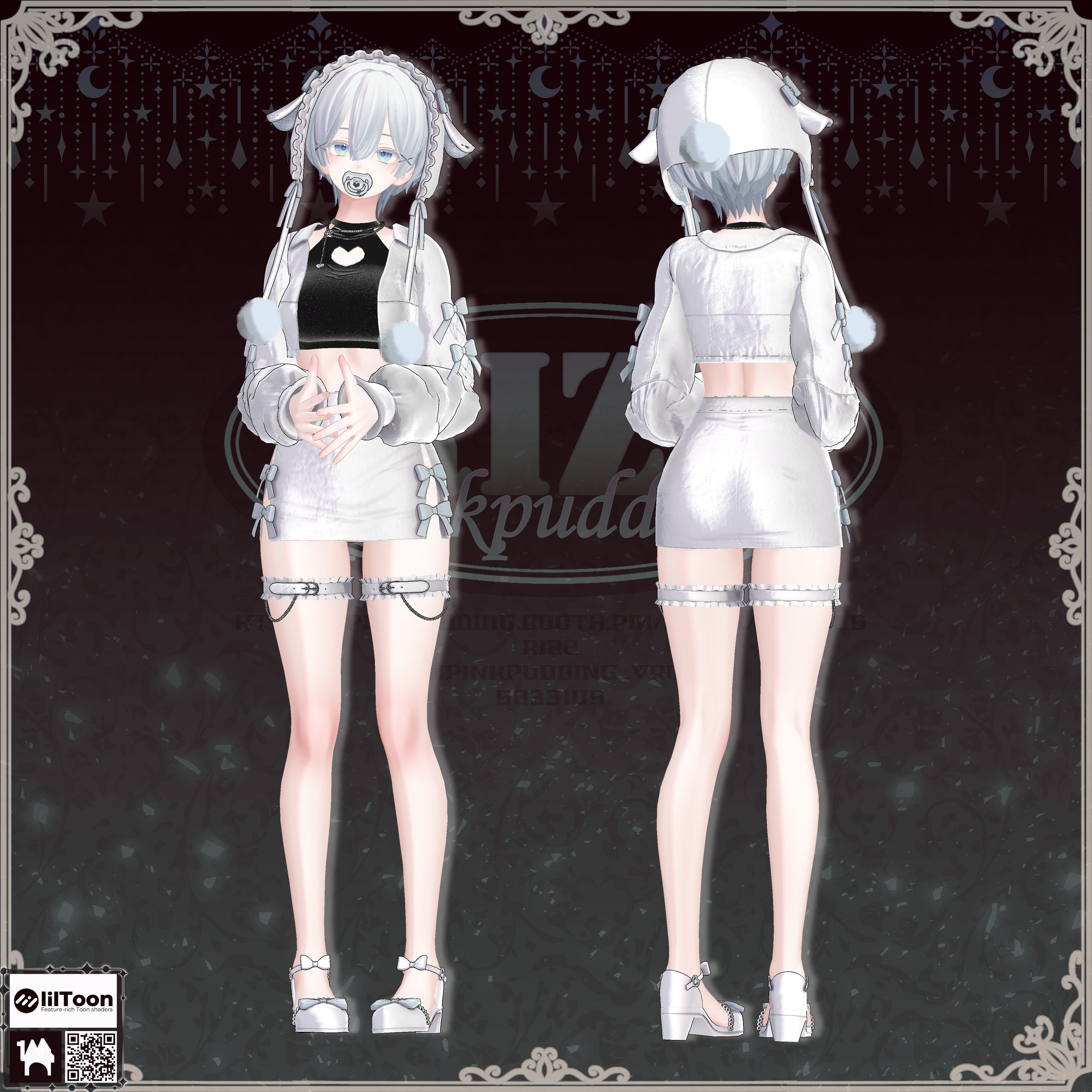 【5アバター対応】♡RIZZ♡【VRChat向け衣装モデル】 - PINK♡PUDDING - BOOTH