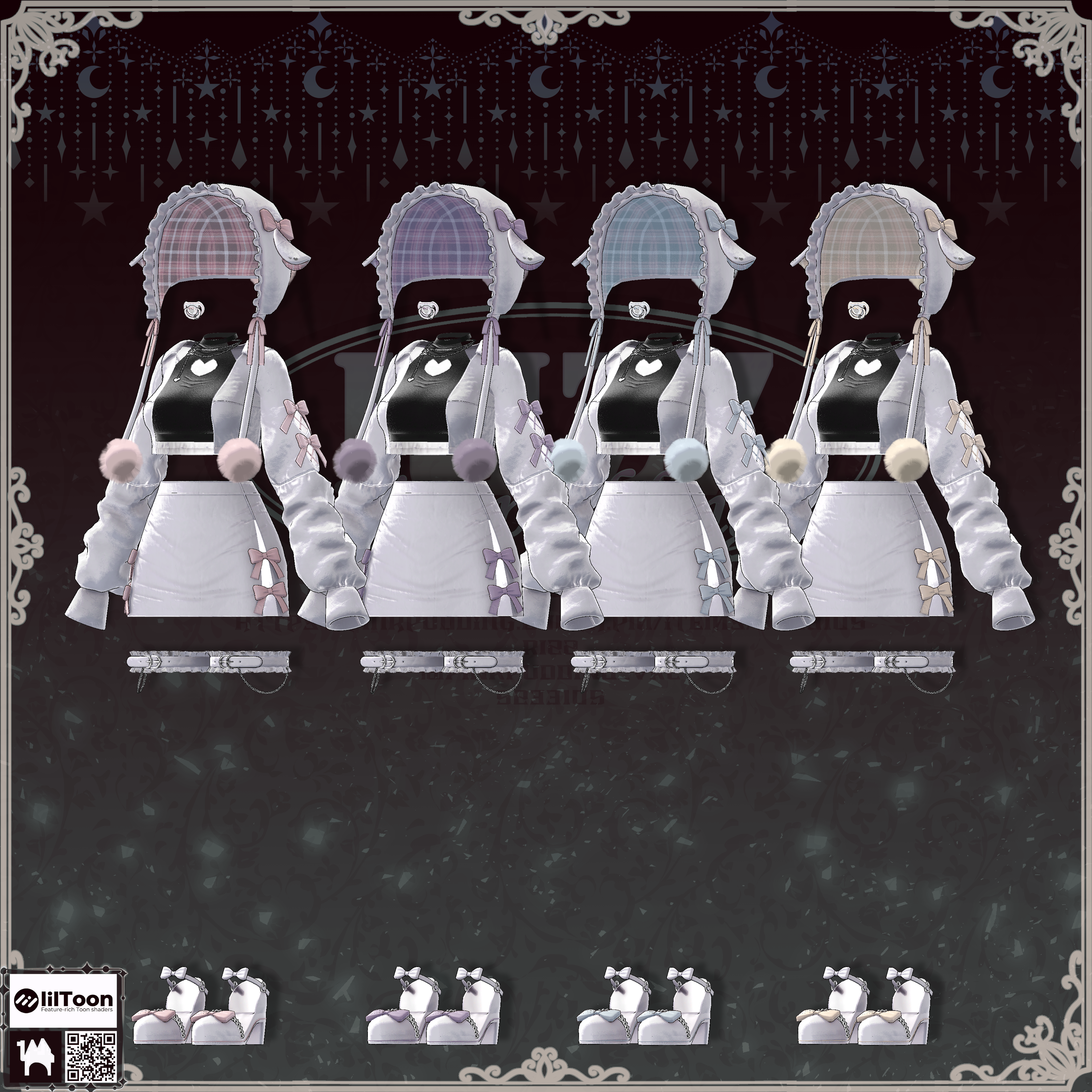 【5アバター対応】♡RIZZ♡【VRChat向け衣装モデル】 - PINK♡PUDDING - BOOTH