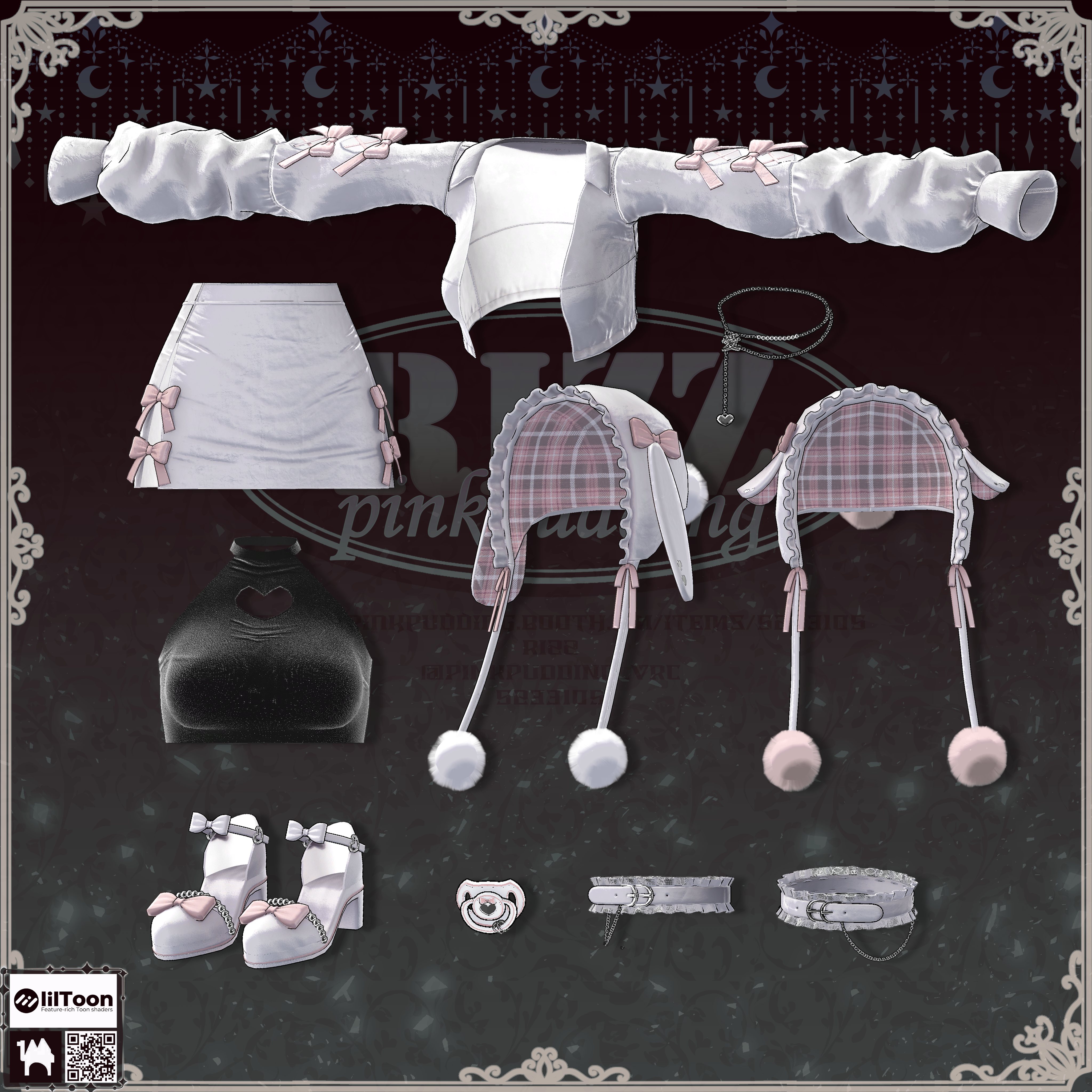 【5アバター対応】♡RIZZ♡【VRChat向け衣装モデル】 - PINK♡PUDDING - BOOTH