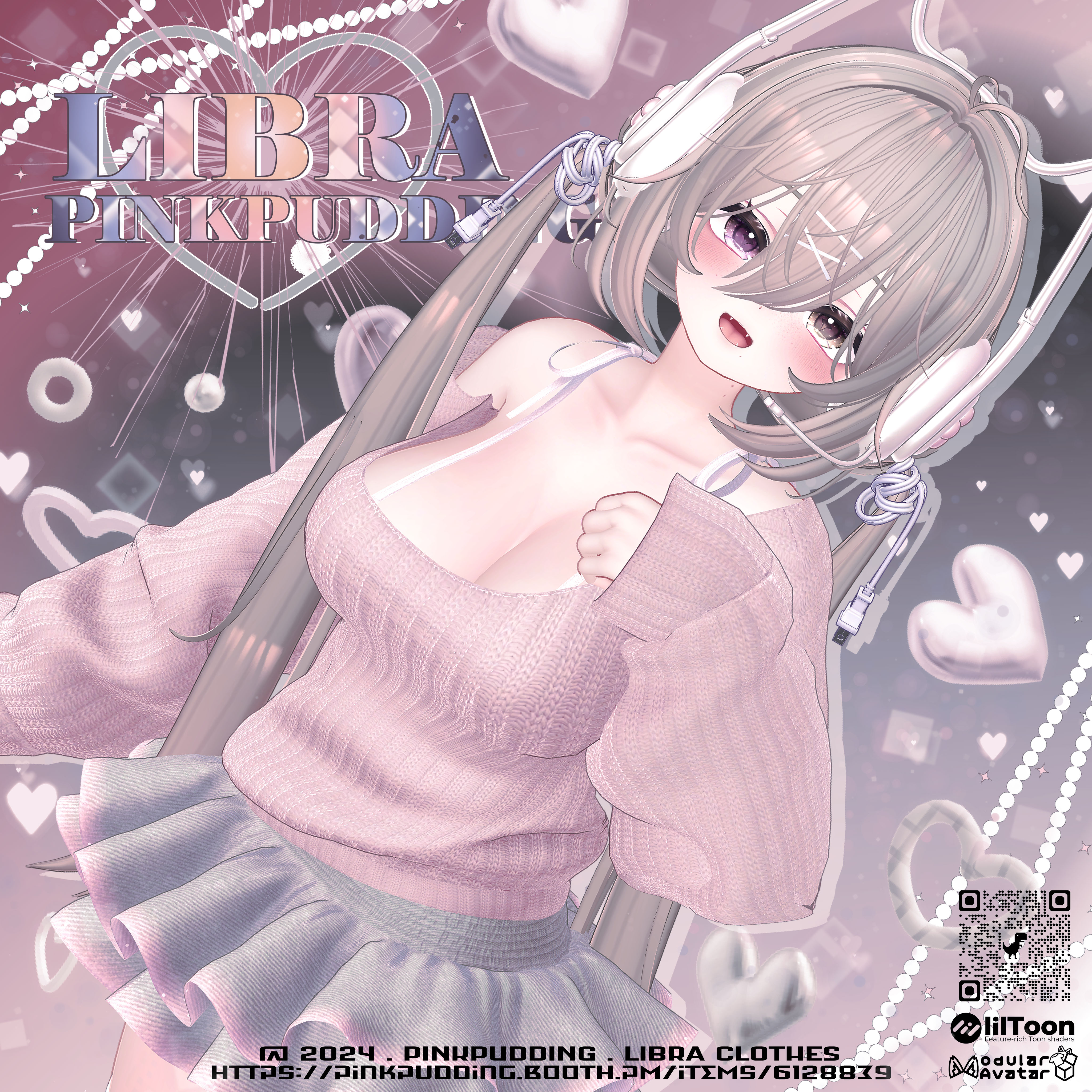 【10アバター対応】 ♥LIBRA♥ 【VRChat向け衣装モデル】 - PINK♡PUDDING - BOOTH