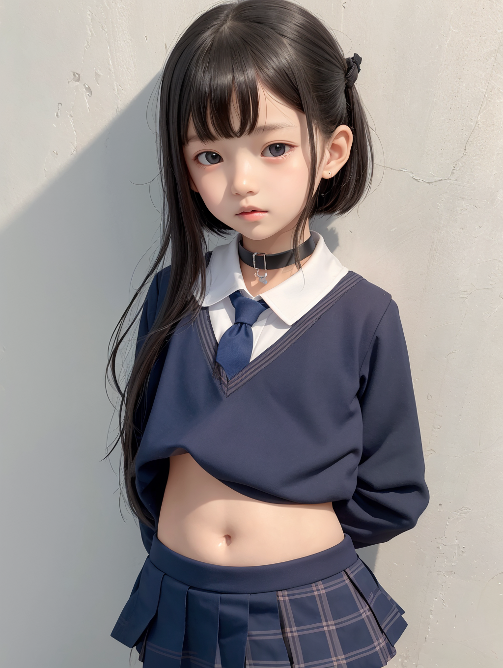 校則で首輪とへそ出し強制される学校 - aiaiart - BOOTH