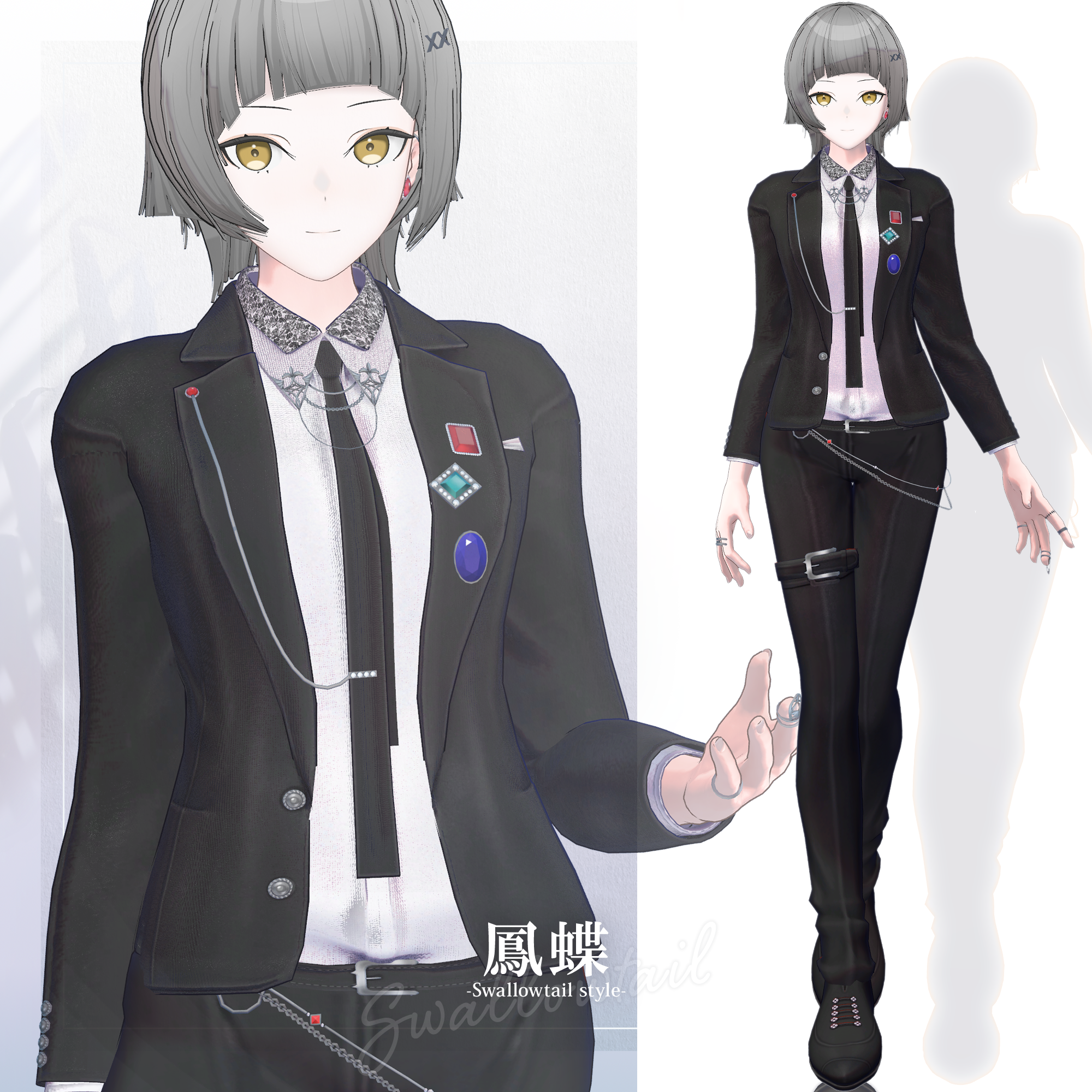 【3D衣装】鳳蝶 -Ageha Swallowtail style- ＜VRC対応＞ - 大丸・松坂屋アバター販売公式 - BOOTH