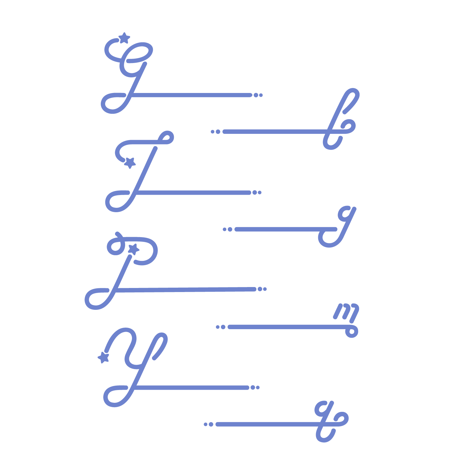 Fancy Star Script - Satsuyako Design Works - BOOTH