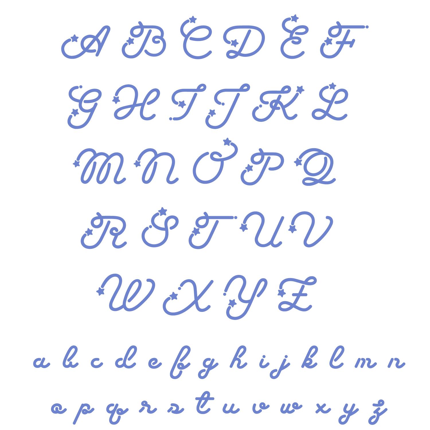 Fancy Star Script - Satsuyako Design Works - BOOTH