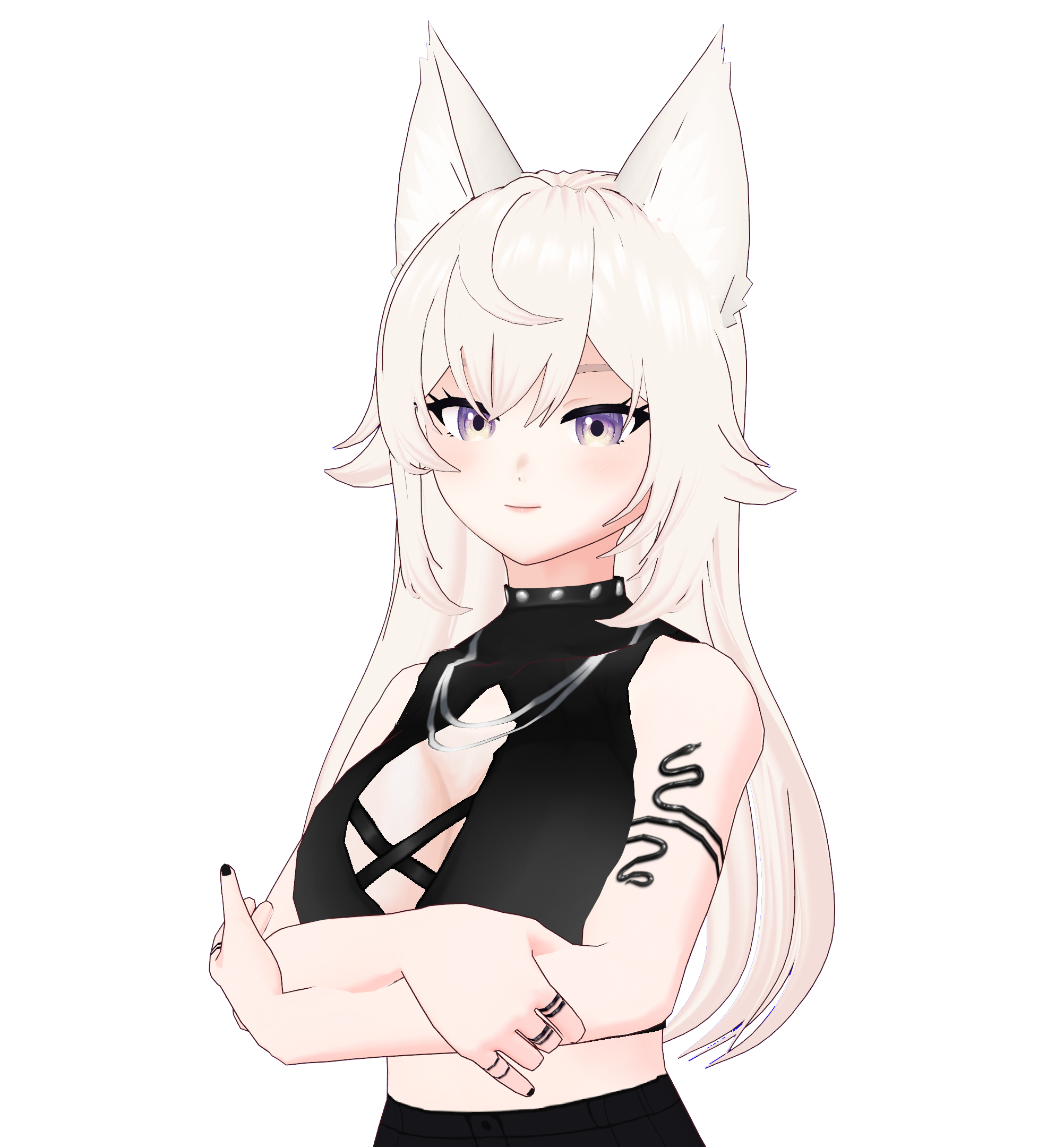 Goth VRoid Top - Reika Okuri - BOOTH