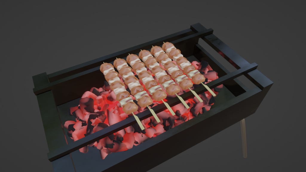 【Blender】焼鳥 - MUSHIRO CG SHOP - BOOTH