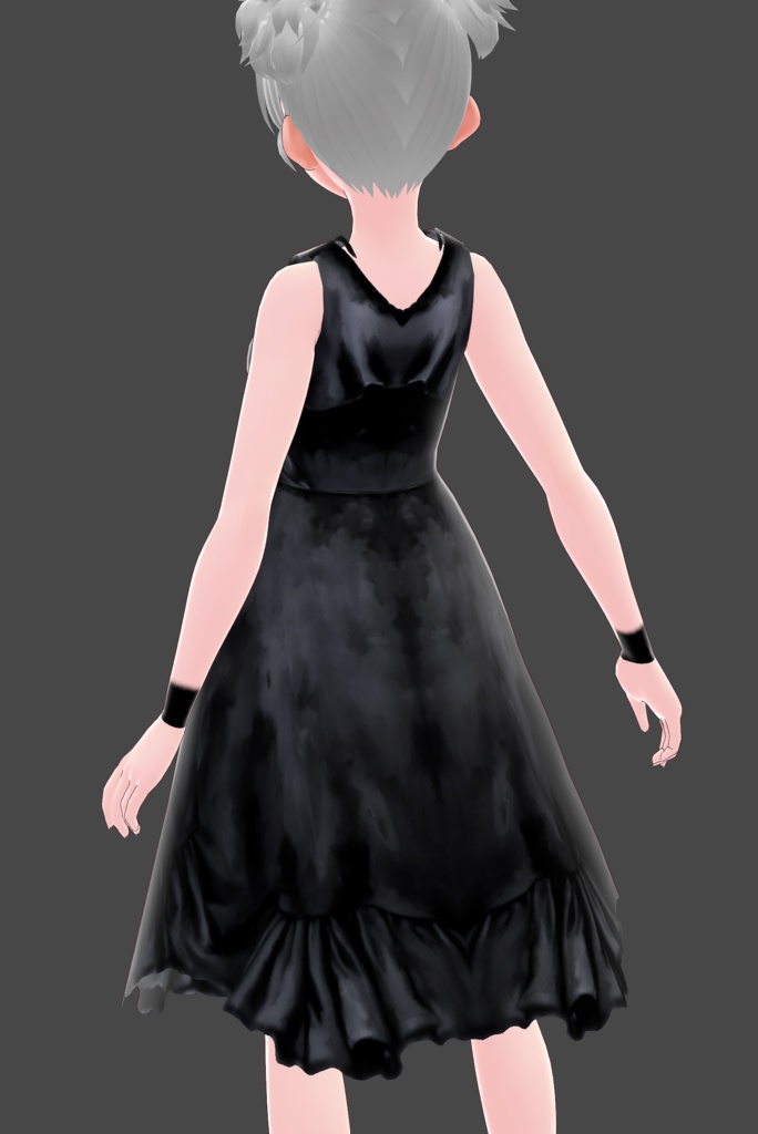 Vroid. Gothic dress. Textured. Cloth Asset. - mynexo - BOOTH