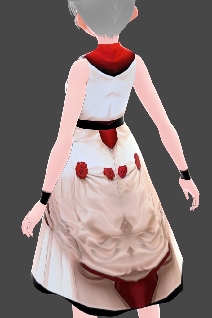 Vroid. Elegant dress. Floral pattern. High quality texture. - mynexo ...