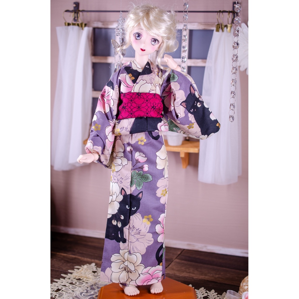 SD DD ドール服 浴衣 ねこ柄 - suzuya910 - BOOTH
