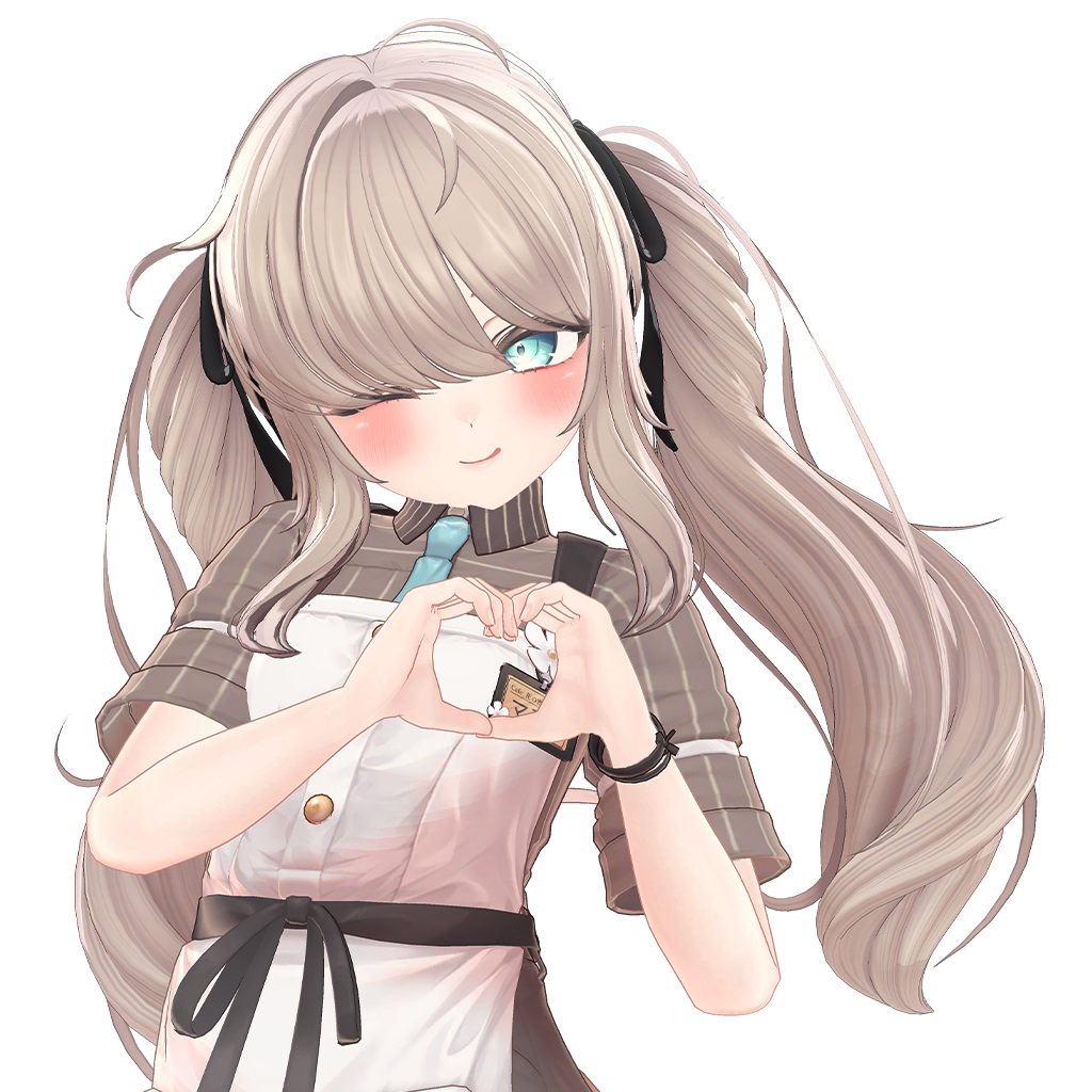 【12 avatars / VRC Hair】Mimi Twintail - BLACK SMITH〈ﾌﾞﾗｯｸｽﾐｽ〉 - BOOTH