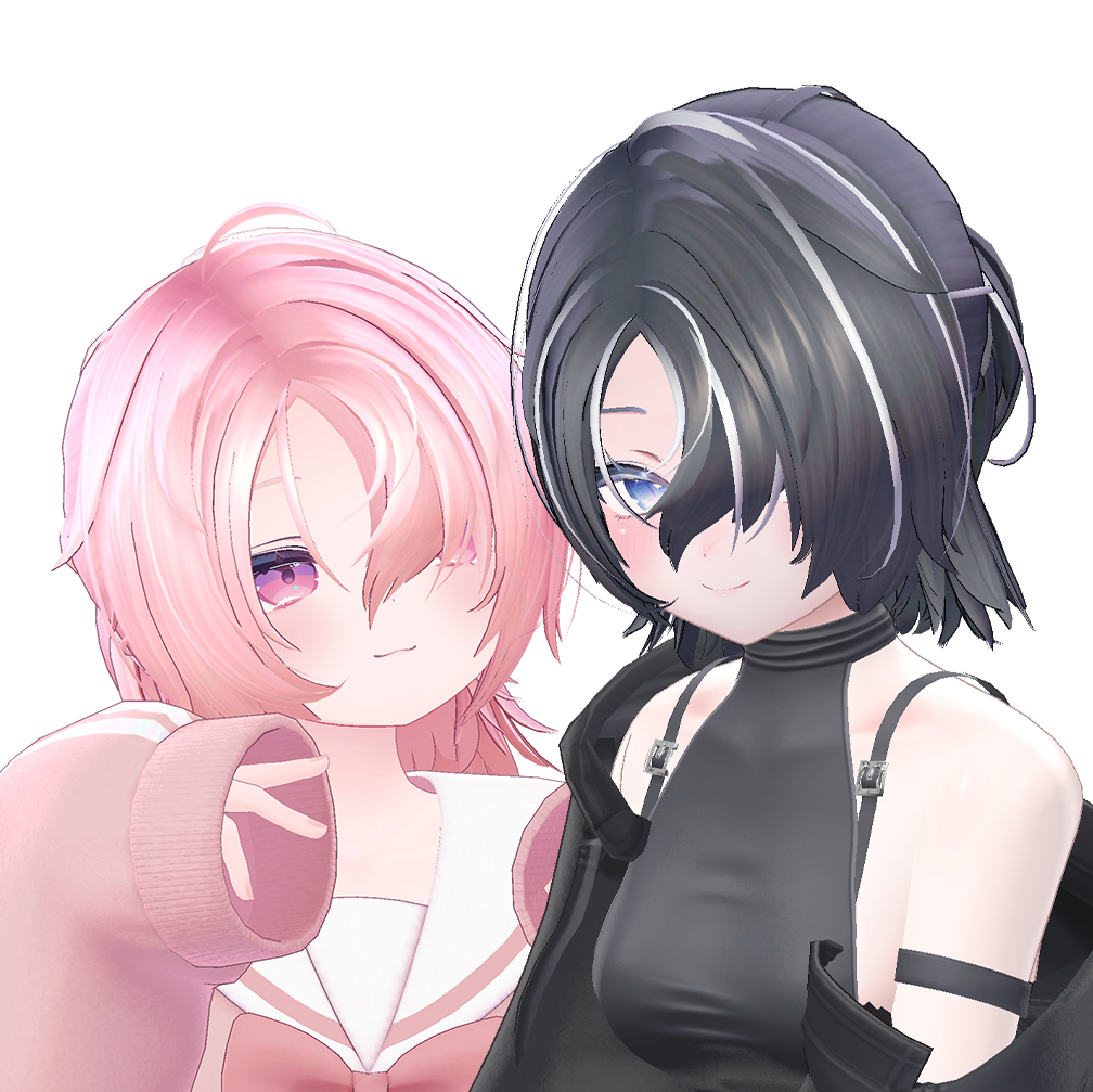 【12 avatars / VRC Hair】Downer Half Up Hair - BLACK SMITH - BOOTH