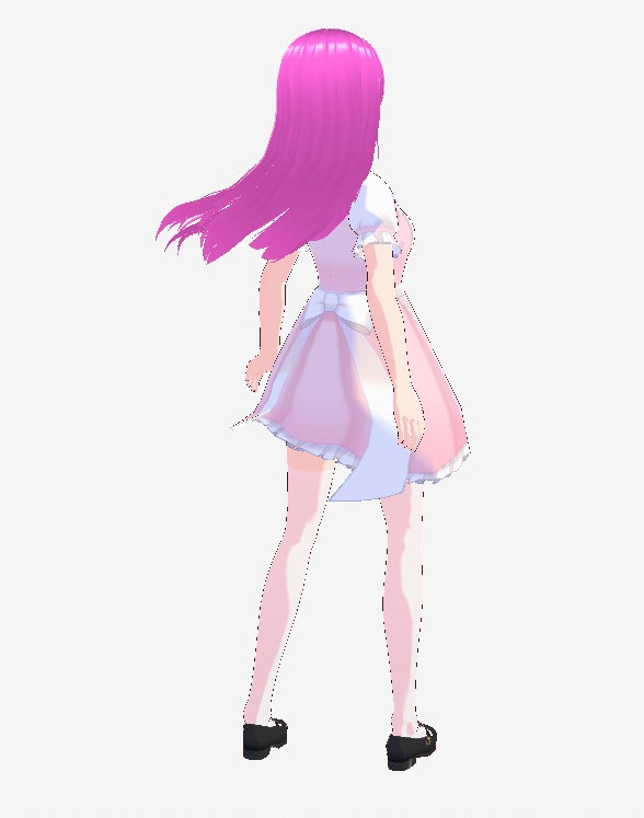 Vroid model pink girl - 3D art shop - BOOTH