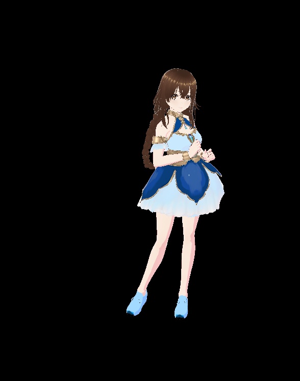 VRoid blue female vtuber - 3D art shop - BOOTH