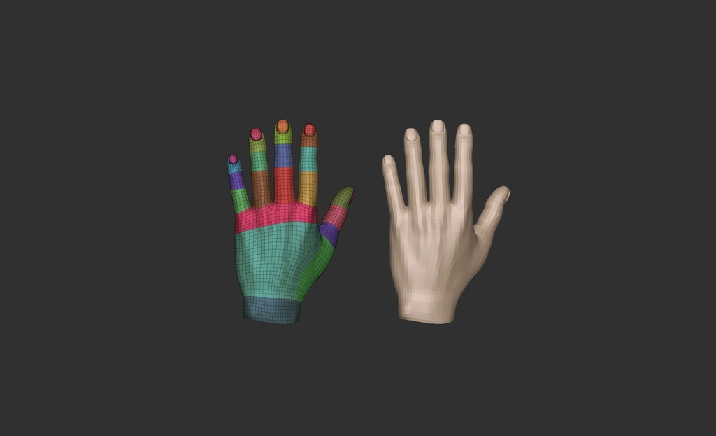 ZBRUSH 男性の手 素体 - カタカゲリ - BOOTH