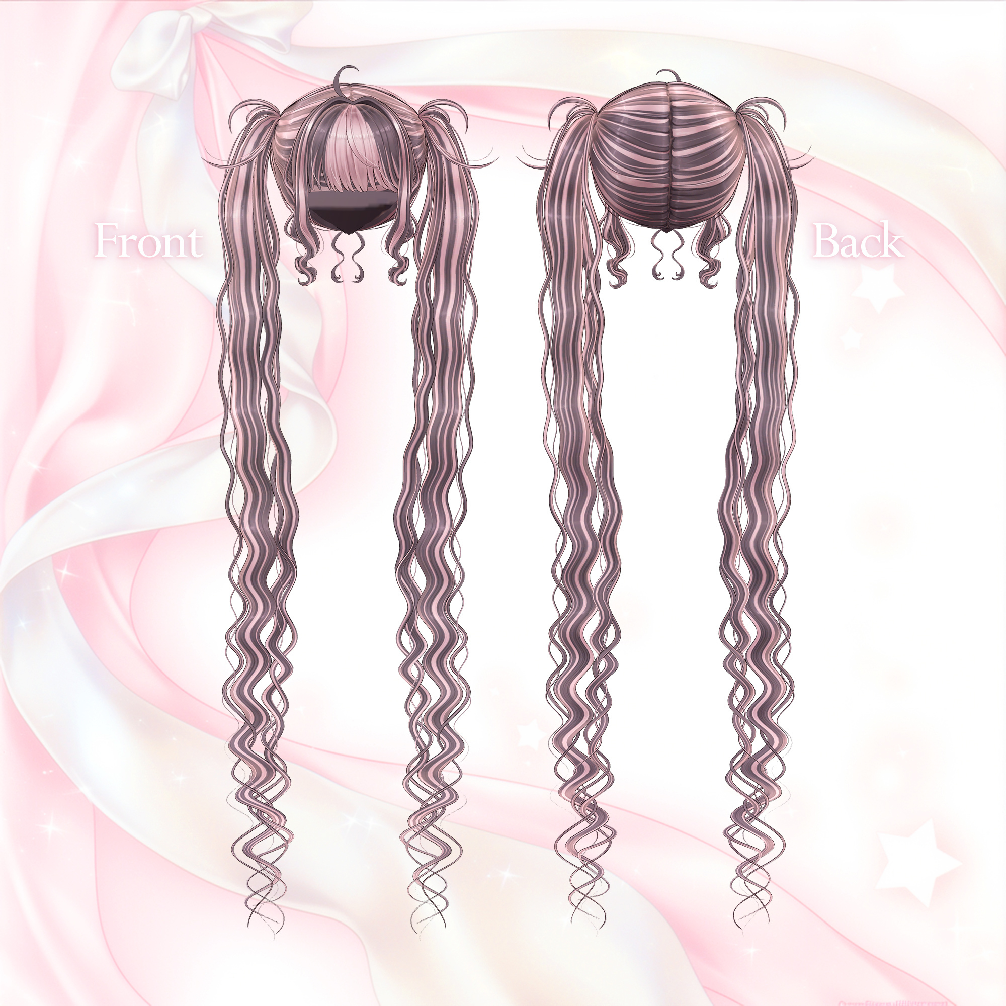 ロングロングツイン＆みつあみ【10アバター対応】 - puppet end - BOOTH