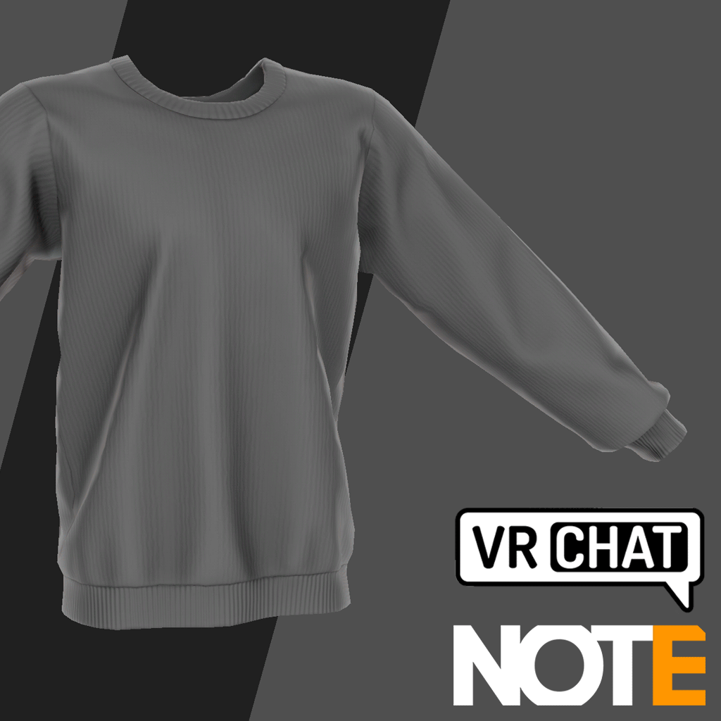 Back Male Sweater - VRChat Avatar Asset - Not E - BOOTH