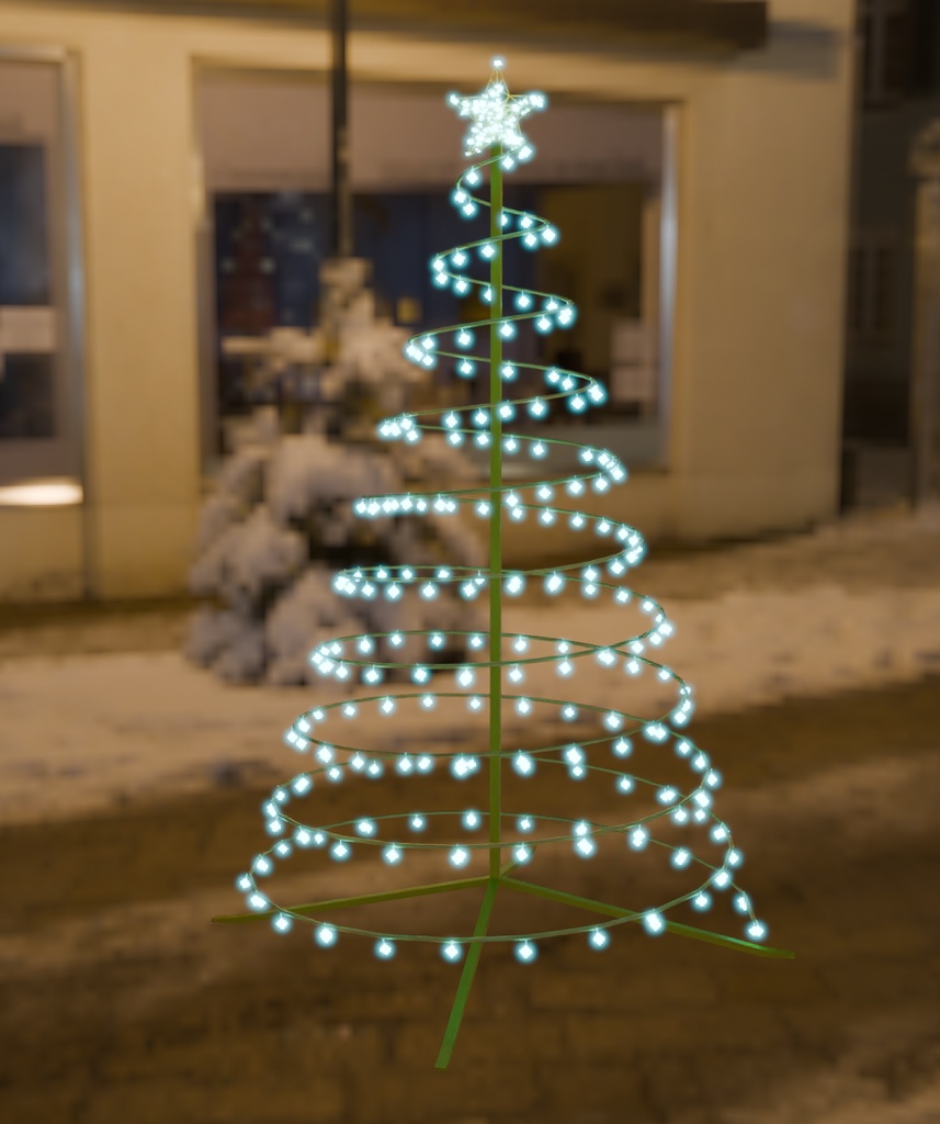 【Blender】 クリスマススパイラルツリーイルミネーション christmas spiral tree illumination ...