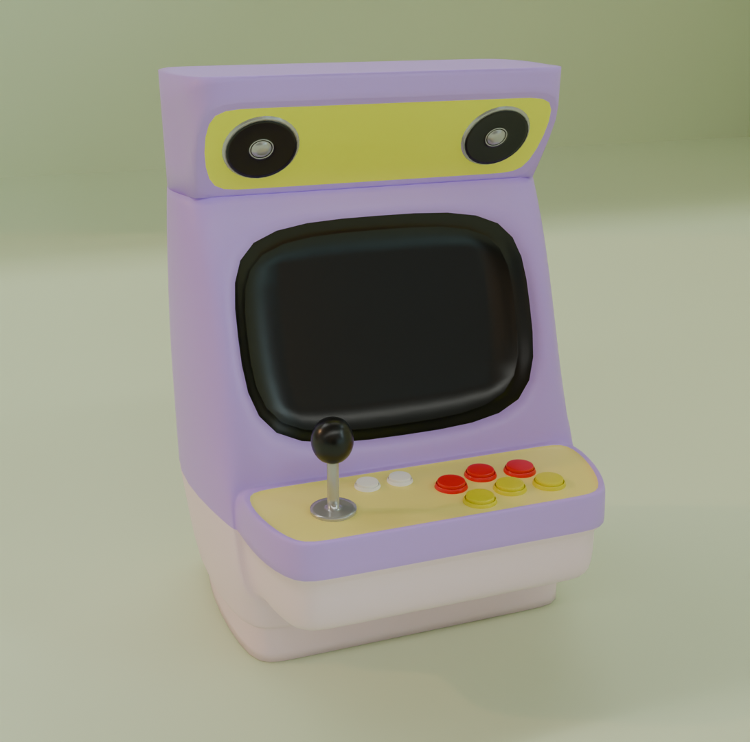 【Blender】 かわいいアーケードゲーム機 kawaii arcade game machine【VRChat ...