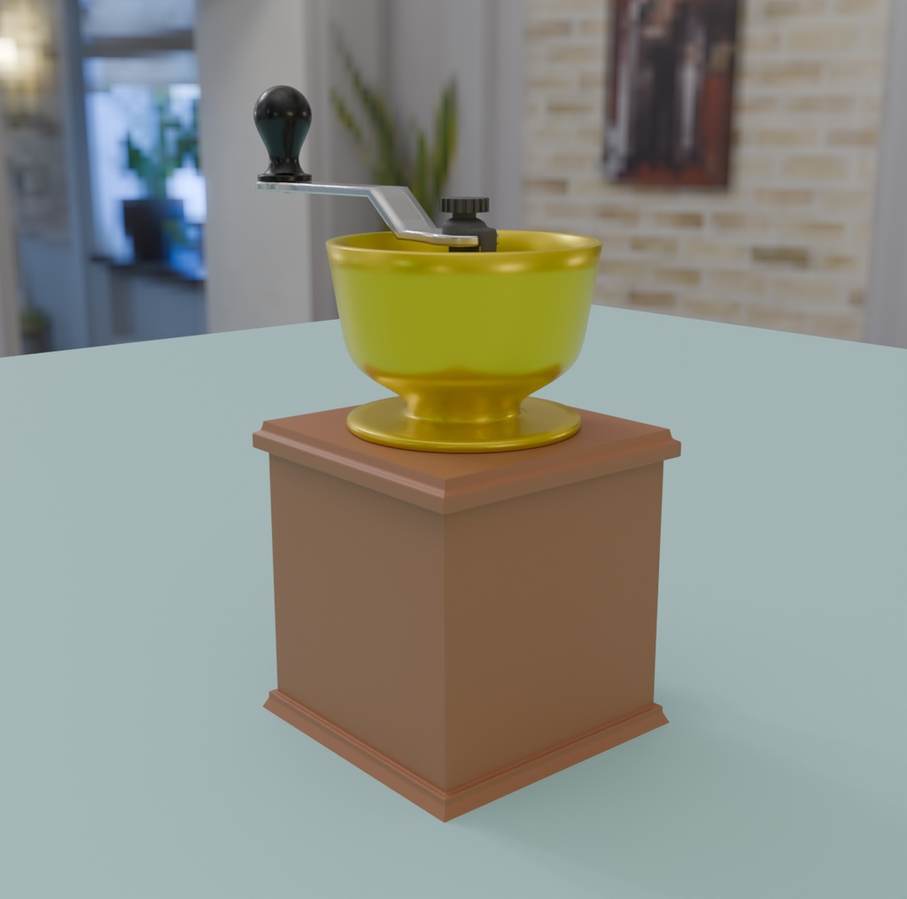 【Blender】かわいいコーヒーミル kawaii coffee mill【VRChat】 - BlenderEffect - BOOTH