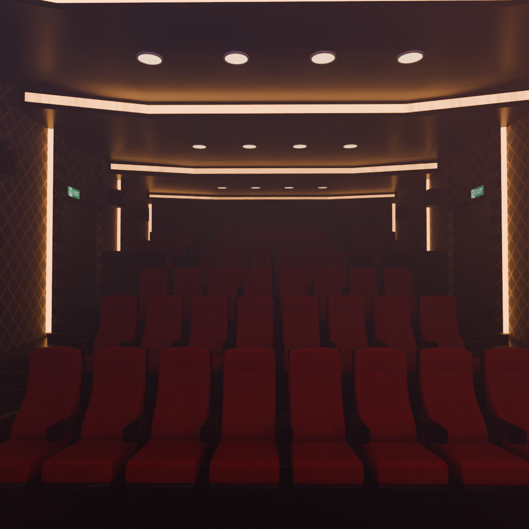【Blender】 映画館のシアター① Theater 1 at the movie theater - BlenderEffect - BOOTH