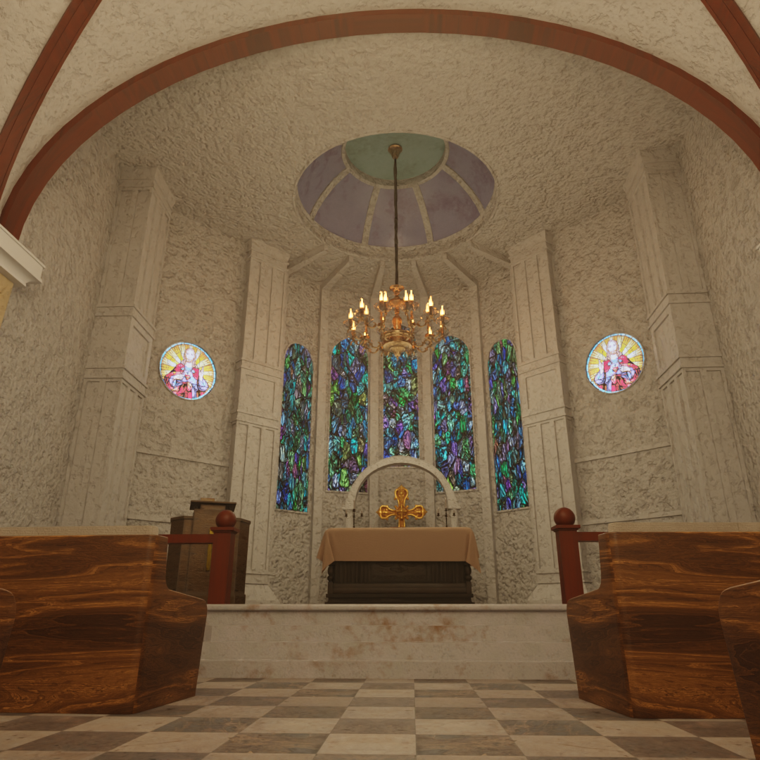 【Blender】 教会セット – 柔らかな光の礼拝堂 Church Set – Chapel of Soft Light ...