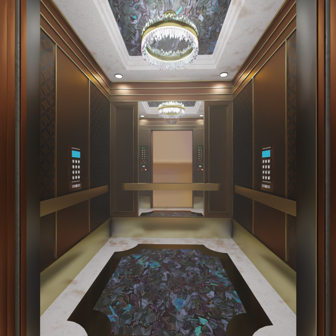 【Blender】 高級感があるエレベーター Luxury elevator - BlenderEffect - BOOTH
