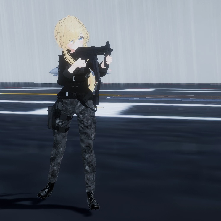 UMP-45 Sub Machine Gun | PhysBones / Gesture controlled - Fukaziroh - BOOTH