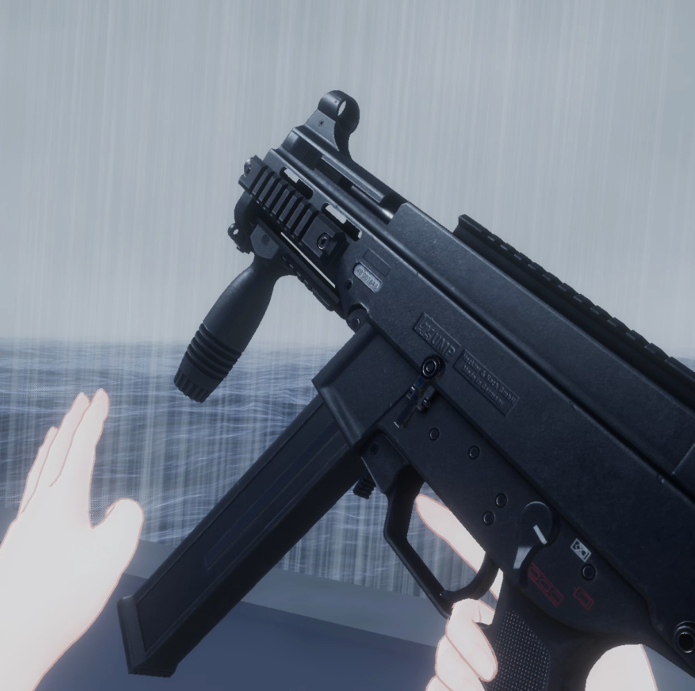 UMP-45 Sub Machine Gun | PhysBones / Gesture controlled - Fukaziroh - BOOTH