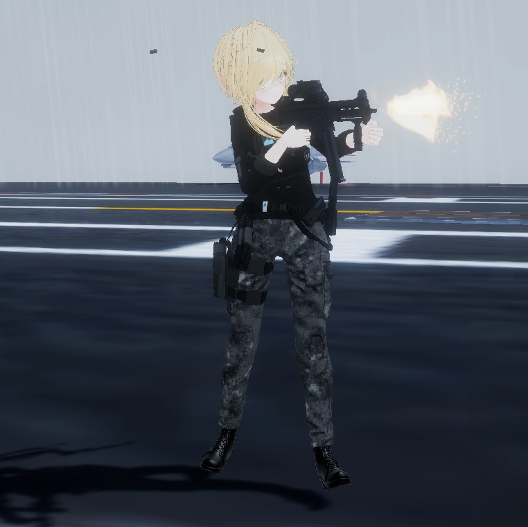 UMP-45 Sub Machine Gun | PhysBones / Gesture controlled - Fukaziroh - BOOTH