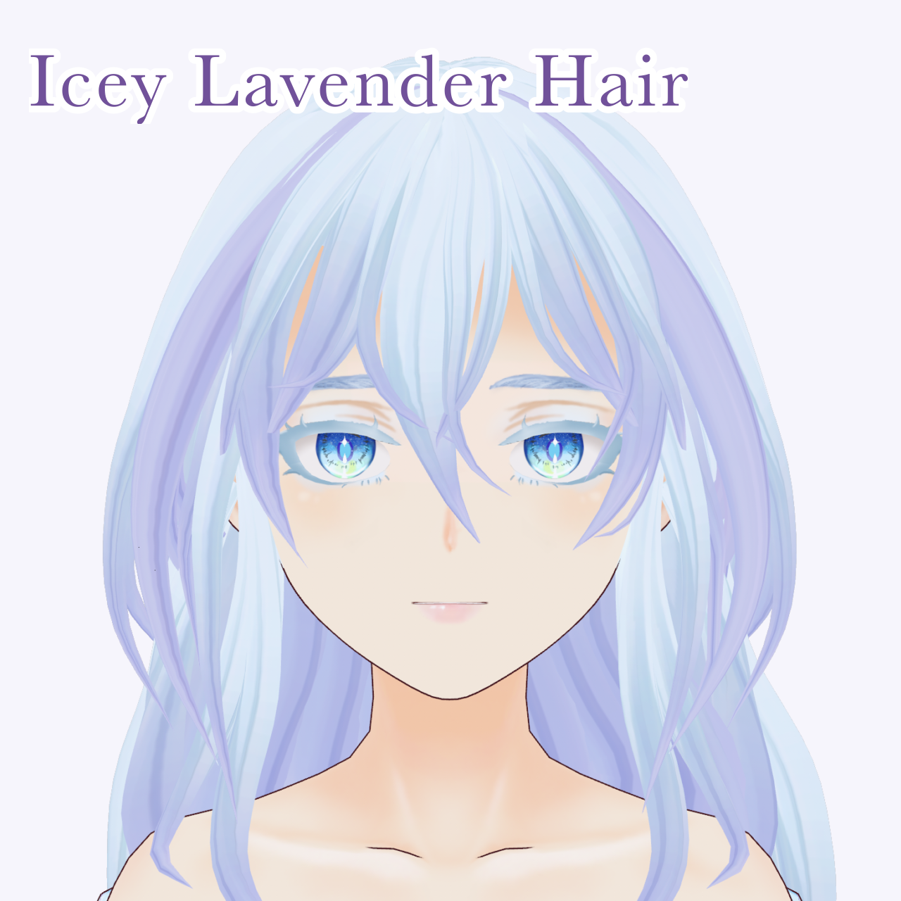 【Vroid】2way ヘアプリセット Icey Lavender & Lotus hair Preset【2 Styles Included】 - TEGE - BOOTH