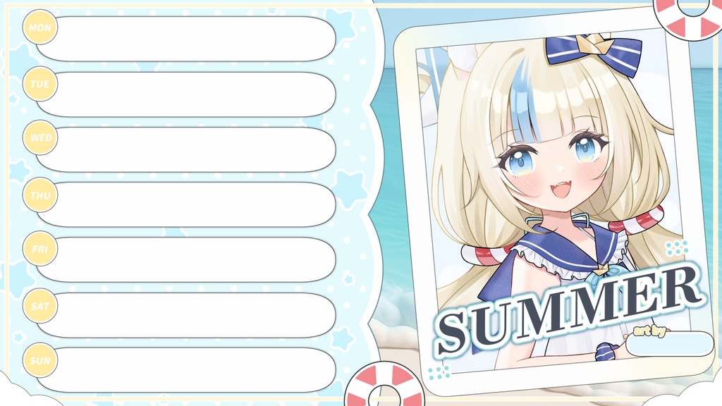 【Vtuberさん向け】 Summer Schedule - Dream Box - BOOTH