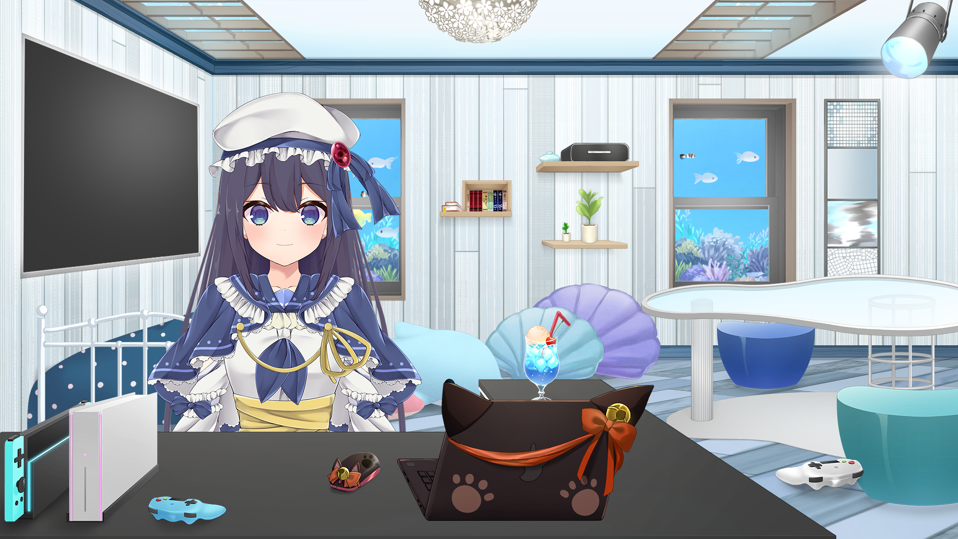 Gaming console Set【Vtuber's Room assets】 - Usanekomemory-EN- - BOOTH