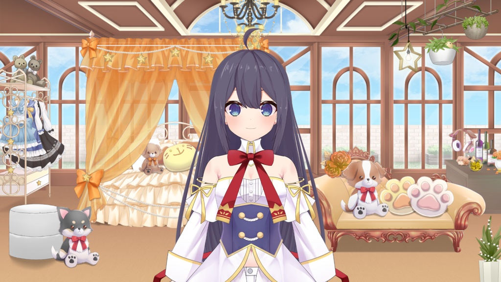 【Vtuber Custom Room】Coordination room pack Vol.17 [Fancy Yellow ...