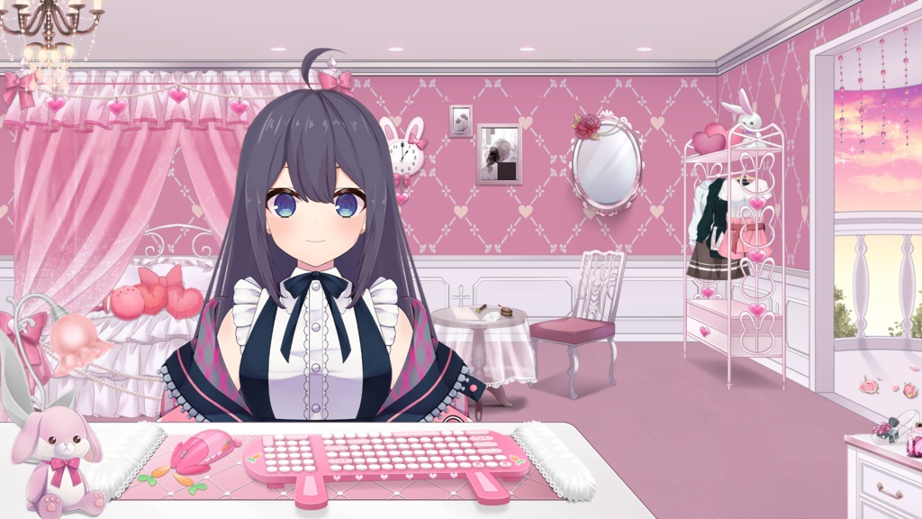 【Vtuber Custom Room】Coordination room pack Vol.20 [Rose Topaz ...