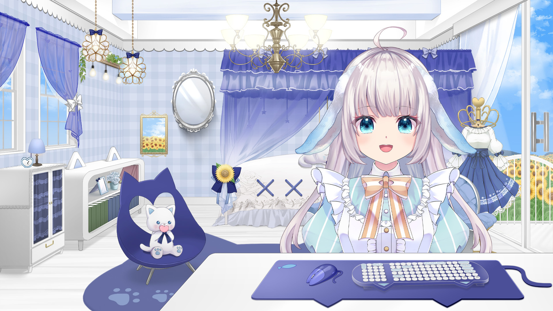【Vtuber Custom Room】Coordination room pack Vol.21 [Chat Blanc ...