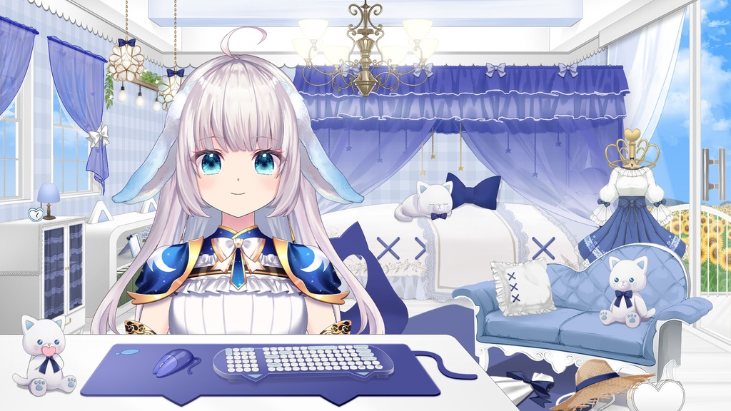 【Vtuber Custom Room】Coordination room pack Vol.21 [Chat Blanc ...