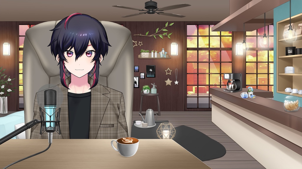 【Vtuber Custom Room】Coordination room pack Vol.24 [Cat Cafe ...