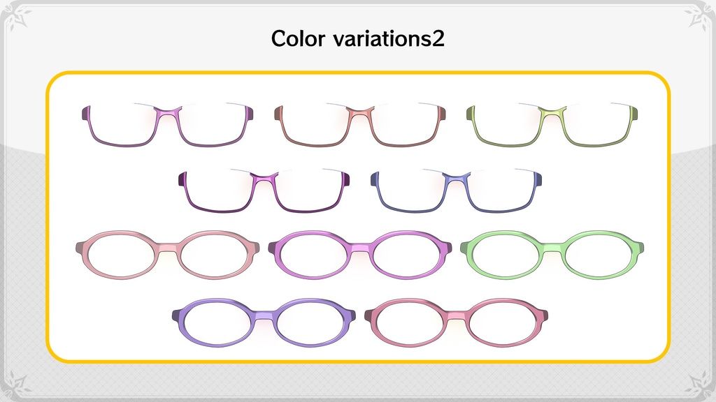 [Free] Everyone's Glasses Illustration Set - Usanekomemory-EN- - BOOTH