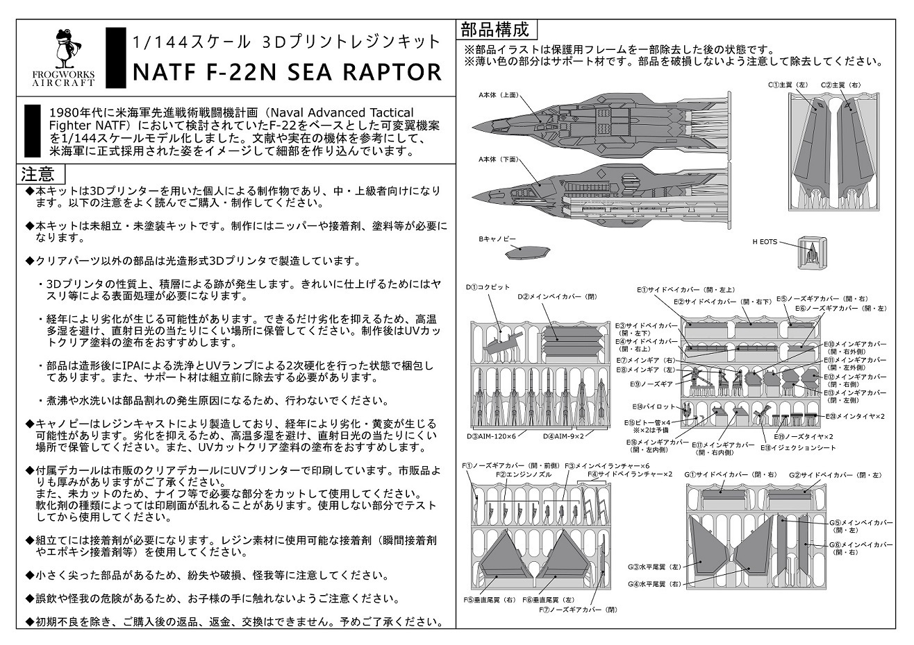 1/144 NATF F-22N - frogworks Aircraft - BOOTH
