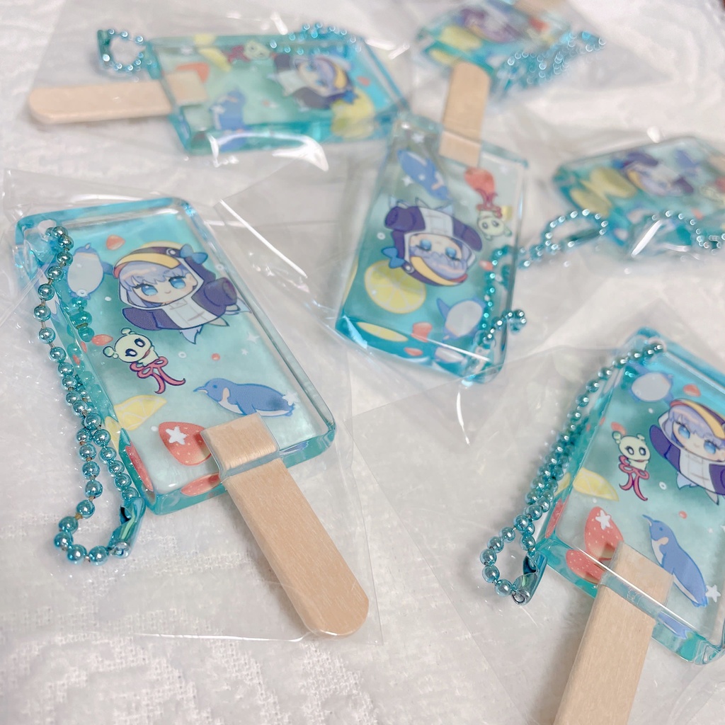 ラムダ＆コンちゃんアイスキャンディーキーホルダー - あずのや - BOOTH