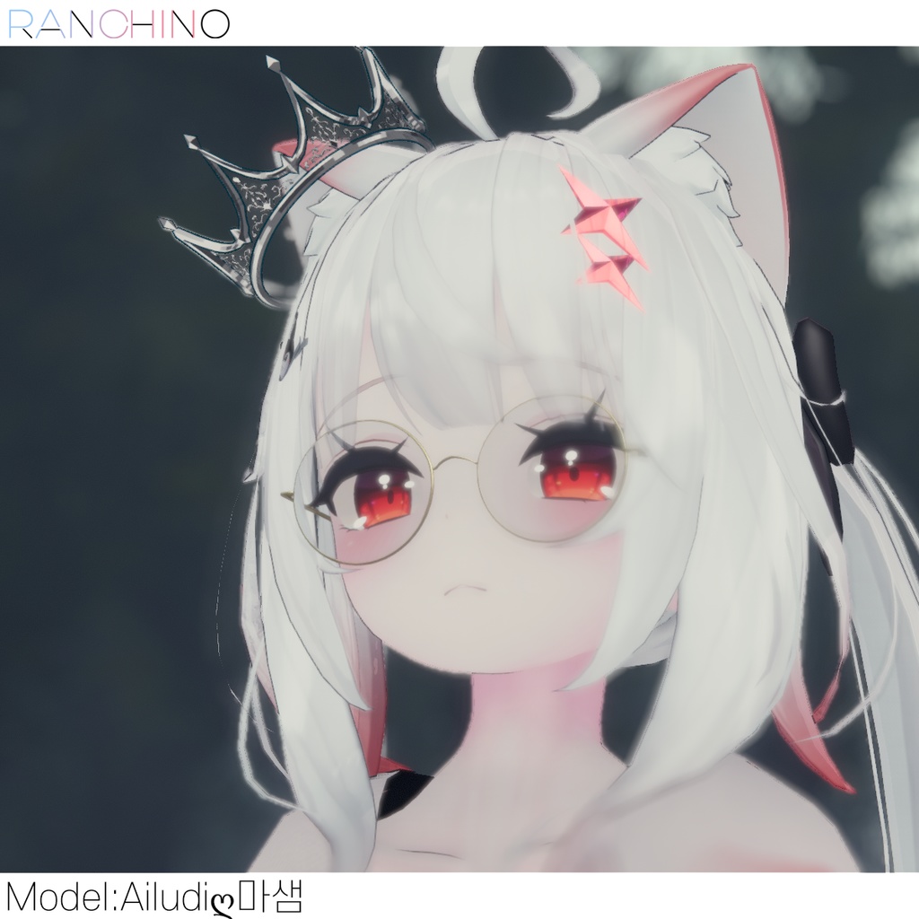【VRchat】 Metal Frame Glasses [メタル素材丸眼鏡] - ranchino - BOOTH