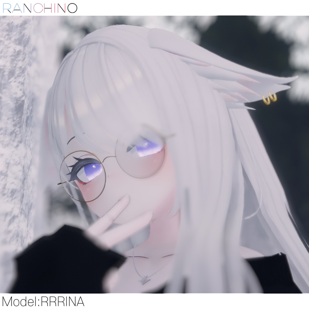 【VRchat】 Metal Frame Glasses [メタル素材丸眼鏡] - ranchino - BOOTH