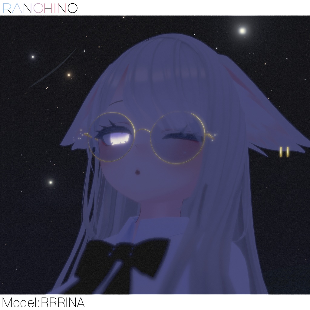 【VRchat】 Metal Frame Glasses [メタル素材丸眼鏡] - ranchino - BOOTH