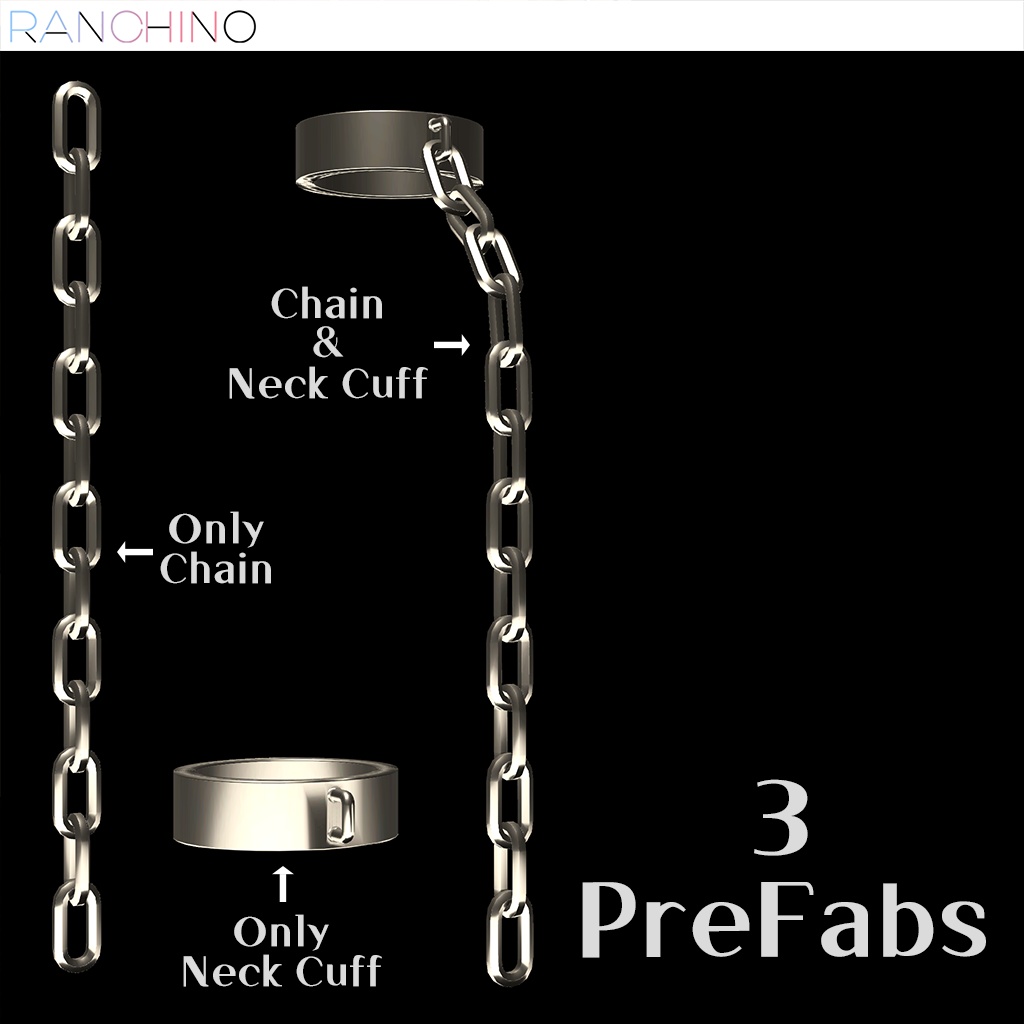 【VRchat】 Chain & Neck Cuff [チェーン＆金属 首輪] - ranchino - BOOTH