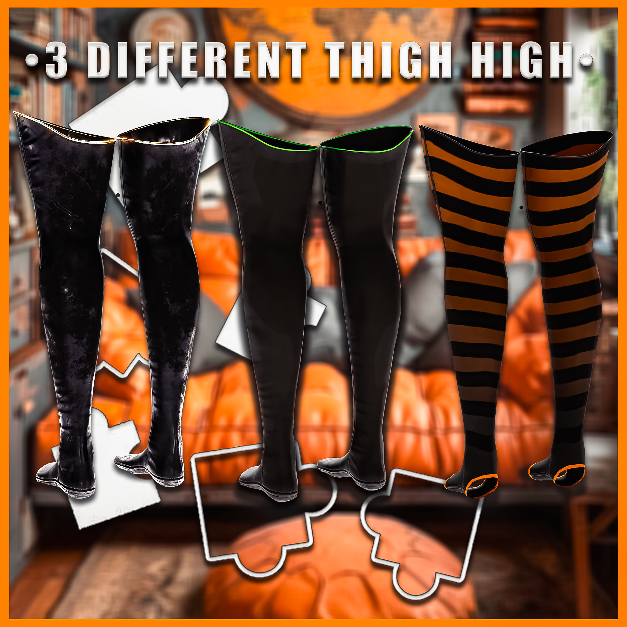 Thigh high Godrunner - Matt3D - BOOTH