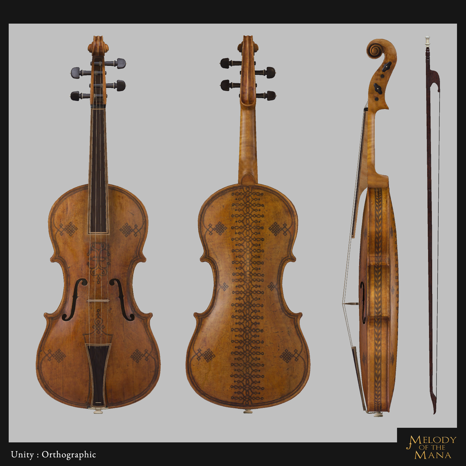 Baroque Violin - 3D Model - VERMILION .Studio - BOOTH
