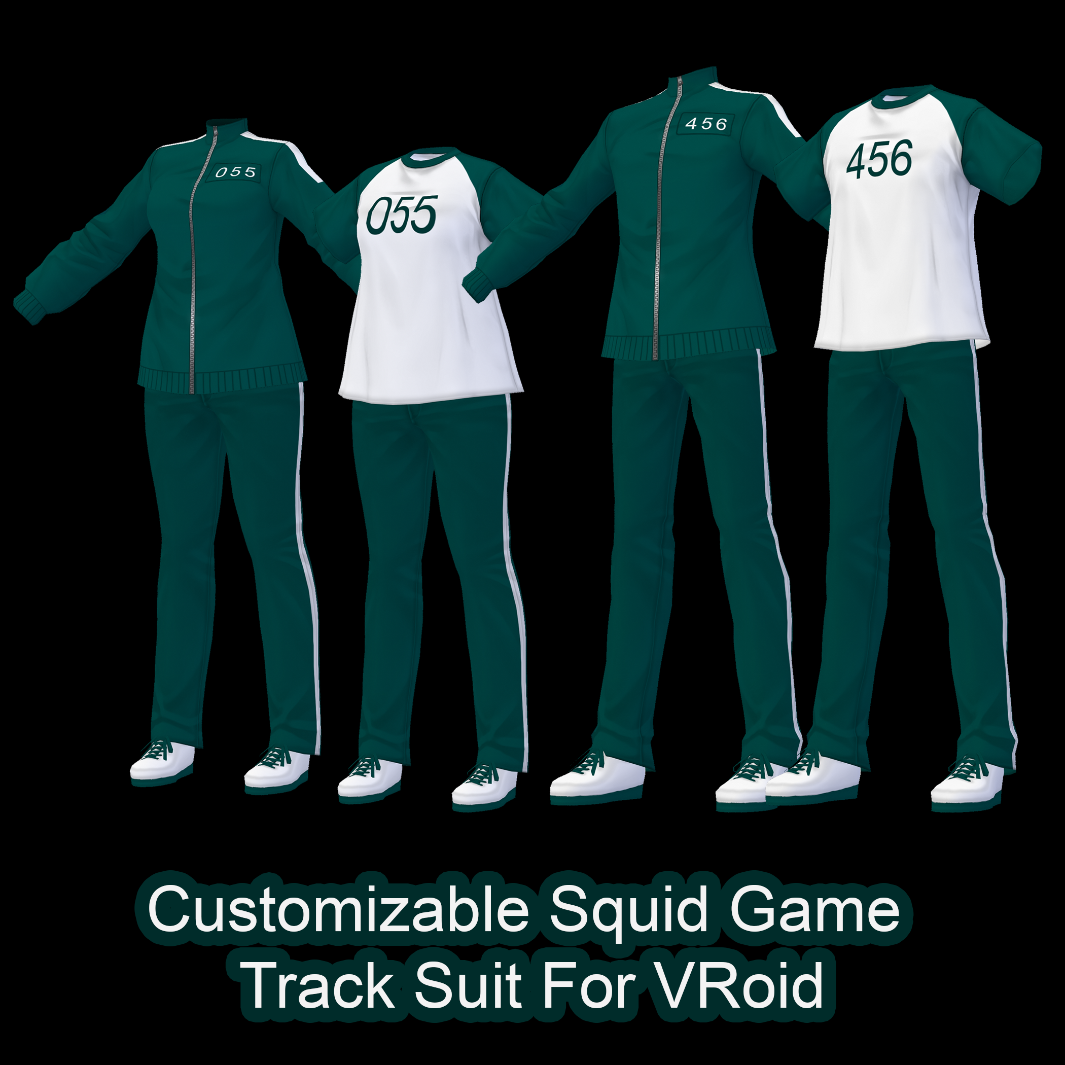 Customizable Squid Game Track Suit Set [VRoid Texture] - The Juicy ...
