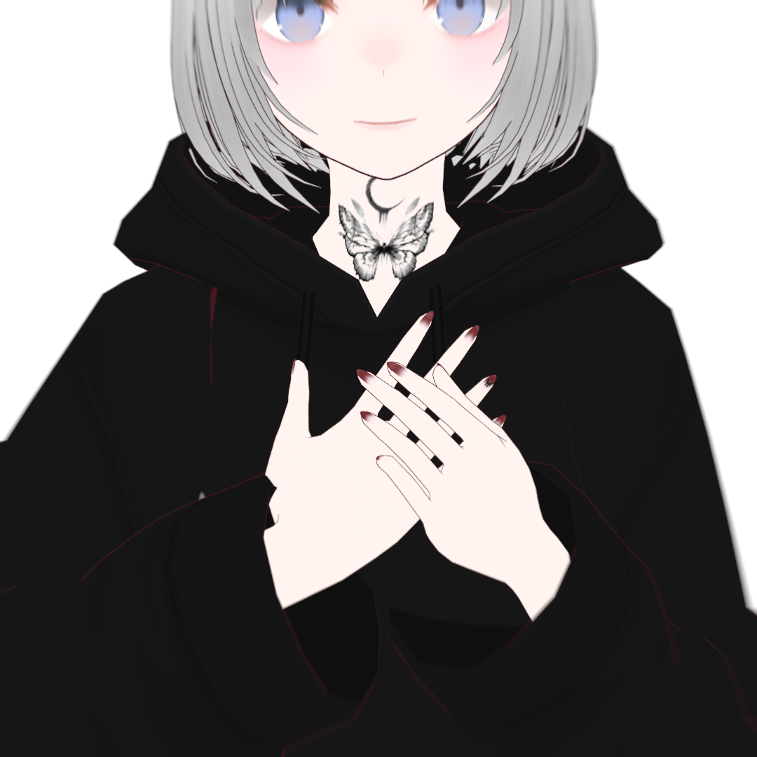 【Free】蝶と月のタトゥー butterfly & moon tattoo vroid - CYREAM - BOOTH