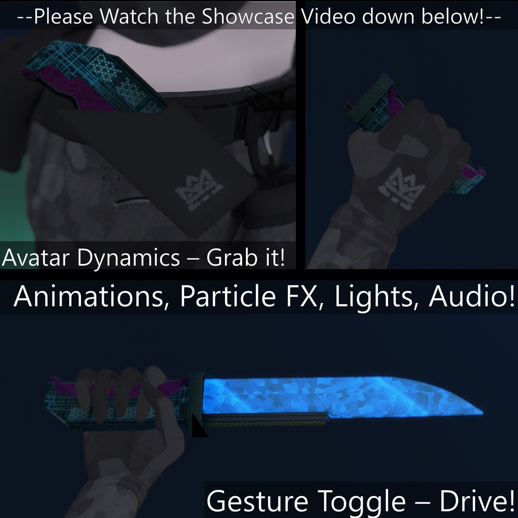 VRChat Plasma Dagger - [VRチャット, ダガー, 近接武器, アバターダイナミクス, 武器] - kyrowovrc ...